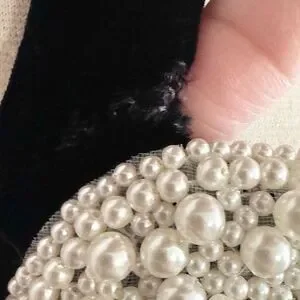 Vintage | Dresses | Vintage Dave Johnny Black Velvet Beaded Collar ...
